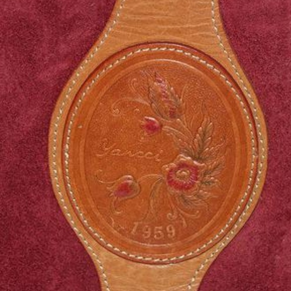 Vintage Yancci | Bags | Vintage Rose Leather Purse Crossbody Shoulder ...